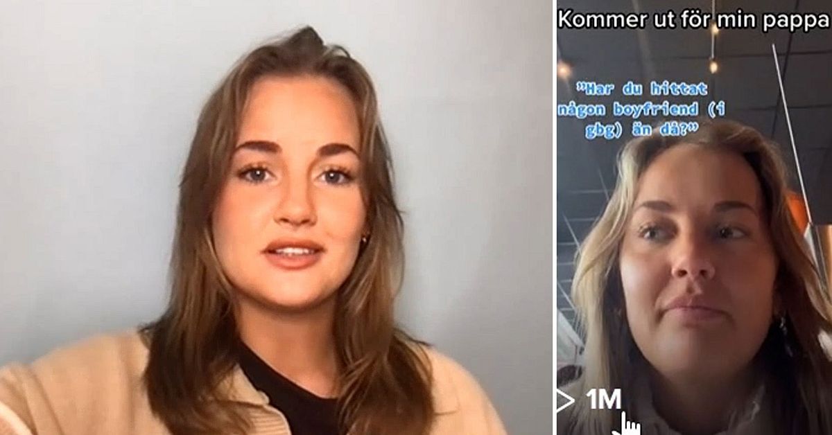 Madelene filmade när hon kom ut för sin pappa – blev viral på Tiktok ...