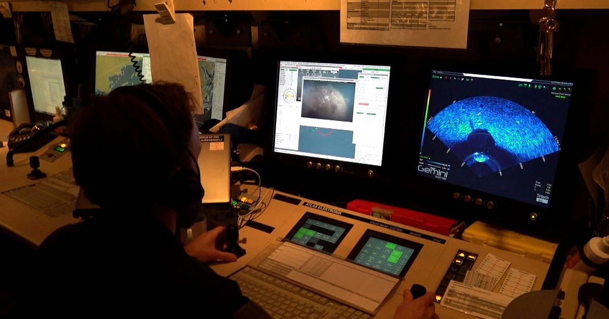 Häng med minröjningsfartyget HMS Kullen – så går arbetet till | SVT Nyheter