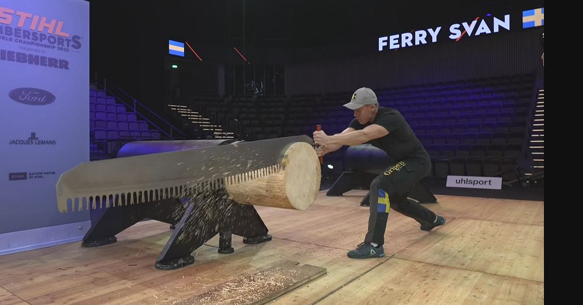 Ferry Svan: ”Allt kan hända” – Dags för VM i timbersports | SVT Nyheter
