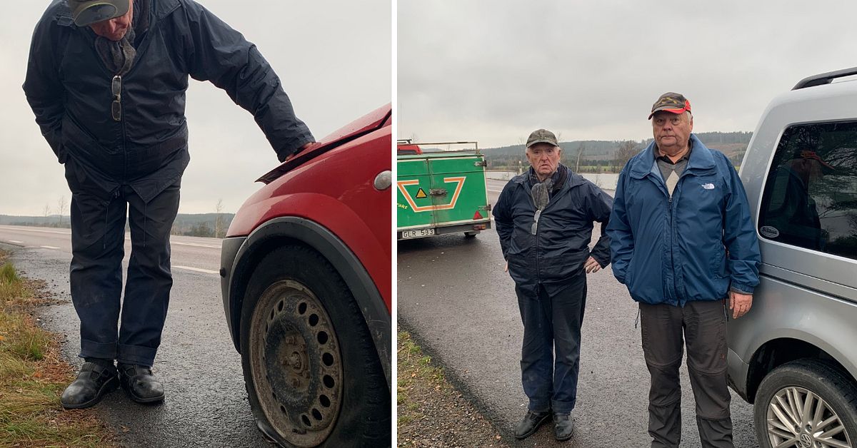 Erling Persson strandsatt på E45:an efter polisens spikmatta – stannade ...