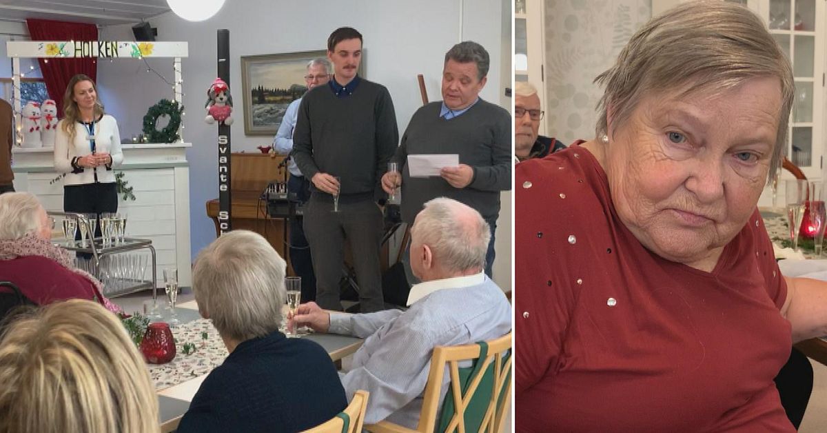 Här serveras Evy, 82, bubbel från boendets nya bar | SVT Nyheter