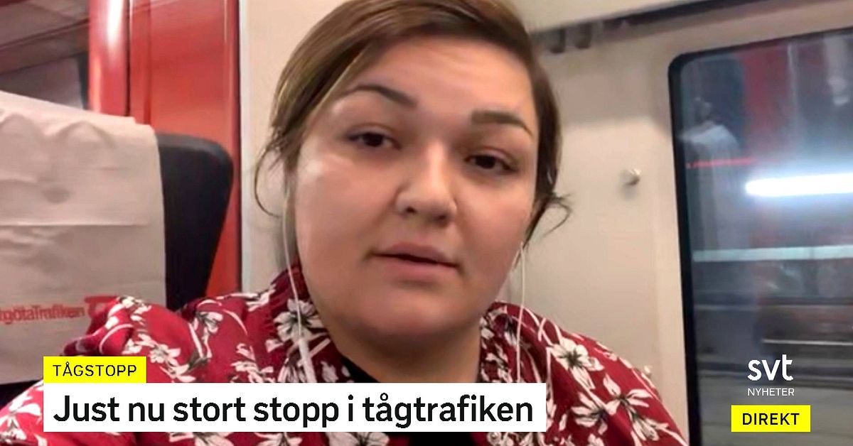 SVT:s reporter fast i tågkaoset | SVT Nyheter