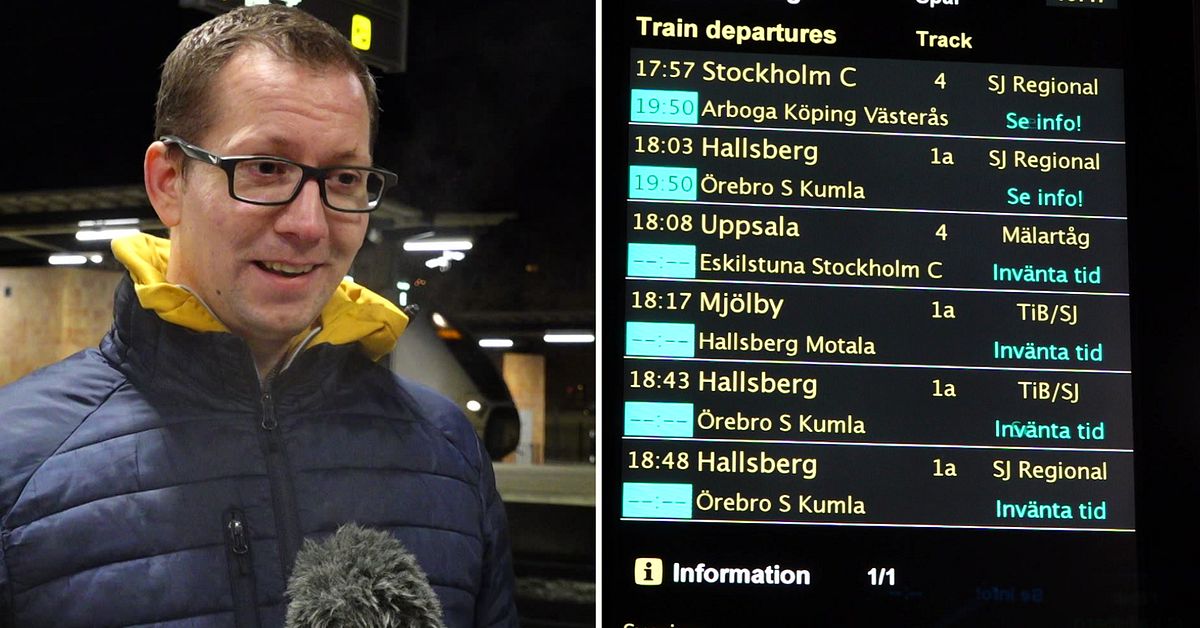 Tågresenärer fastnade i Örebro efter tekniskt fel | SVT Nyheter