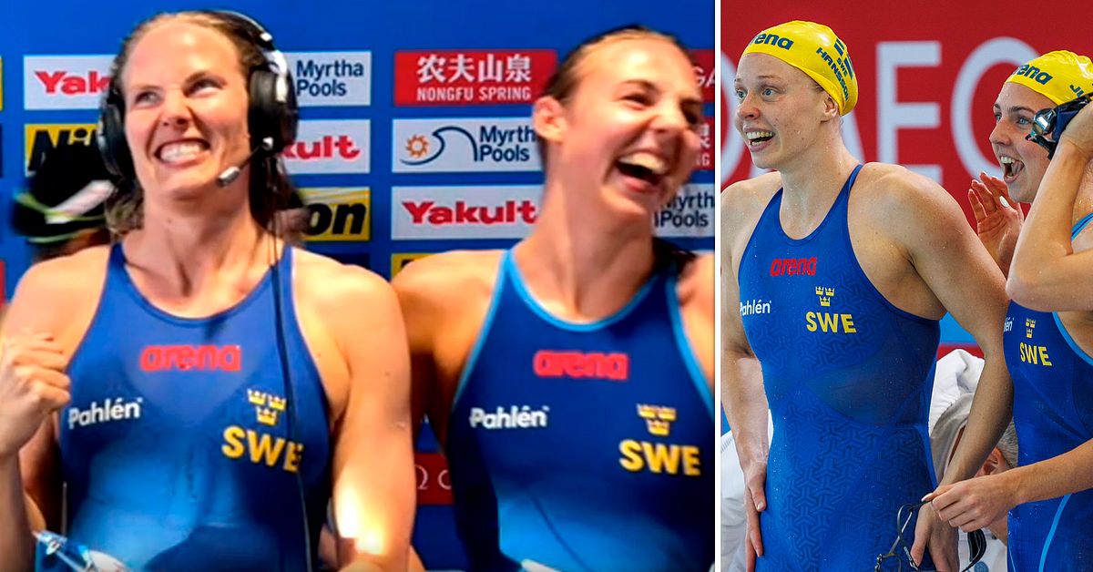 Simning: Sverige tog VM-brons på 4x50 meter medley | SVT Sport