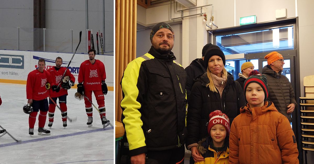 Fullsatt i hallen då NHL-stjärnor spelade i Mariefred | SVT Nyheter
