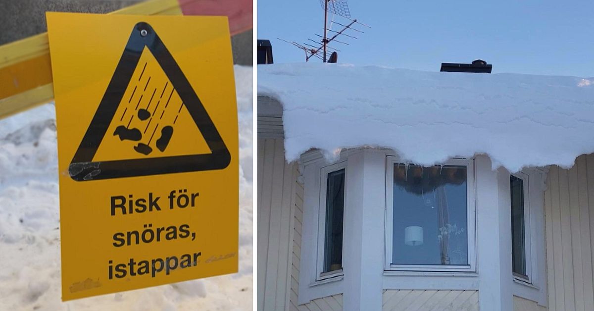 Räddningstjänsten i Medelpad varnar för snöras från hustak | SVT Nyheter
