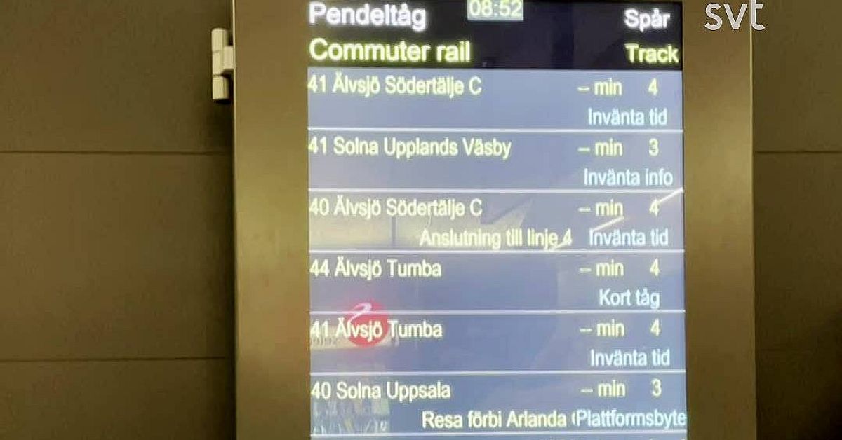 Förseningar och fel på elektroniska skyltar – flera problem för SL ...