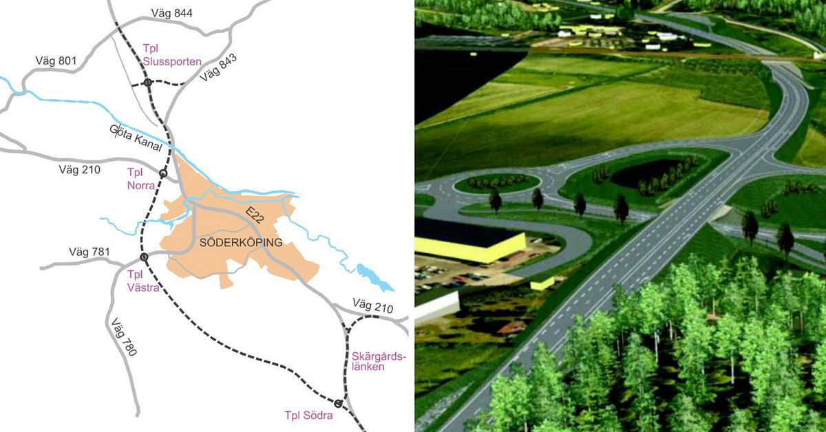 E22 Förbifart Söderköping klubbad av regeringen | SVT Nyheter