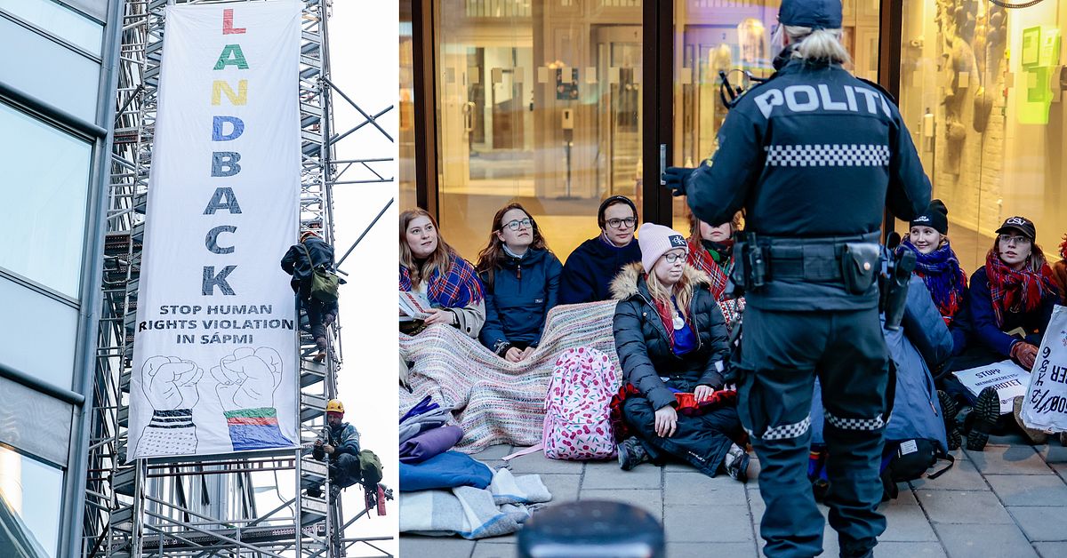 Greenpeace veahkeha Oslo miellačájeheaddjiid | SVT Nyheter