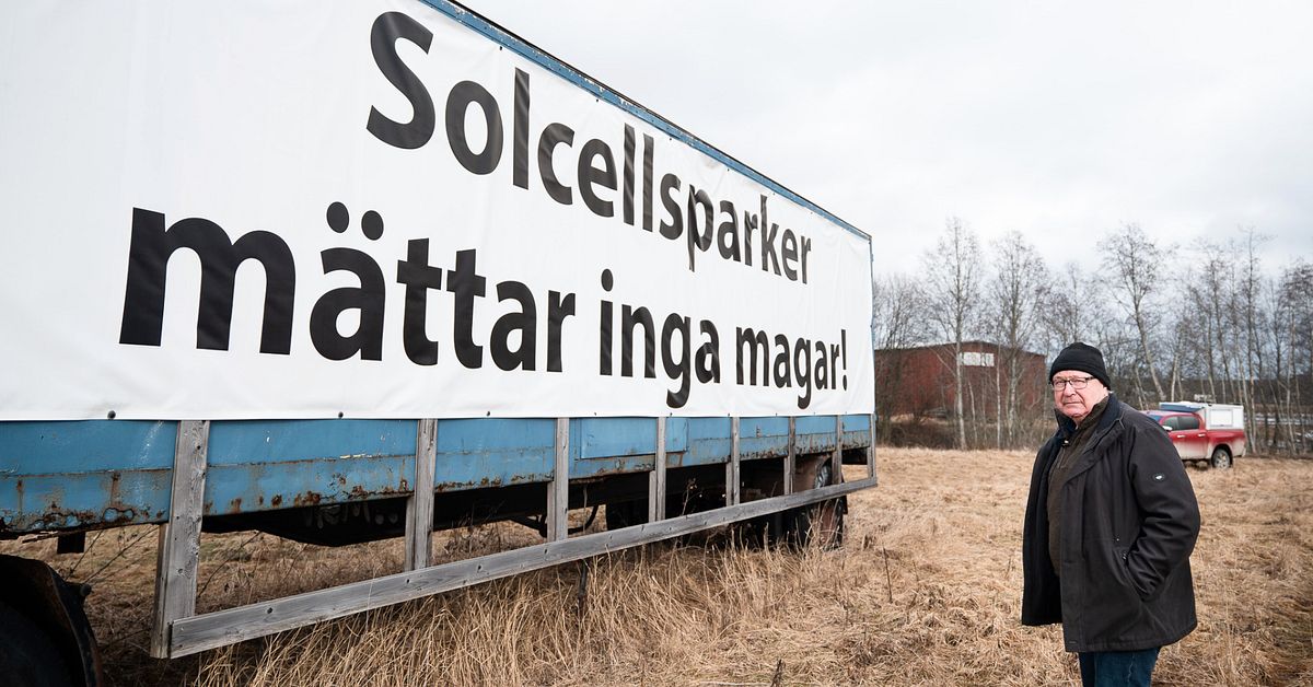 Han sätter stopp för Sveriges största solcellspark | SVT Nyheter