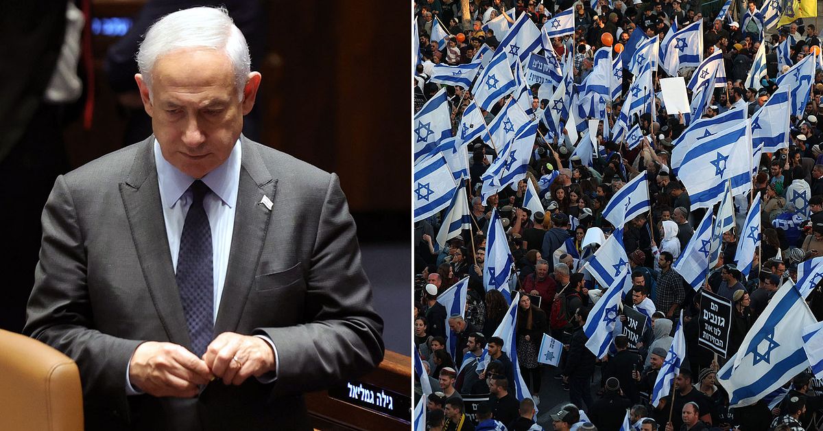 Israels premiärminister Benjamin Netanyahu skjuter upp omstridd lag ...