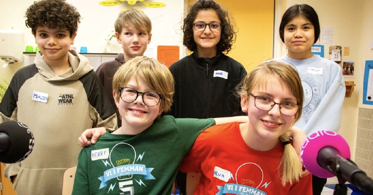 Klass med hörselnedsättning tävlade i Vi i femman | SVT Nyheter