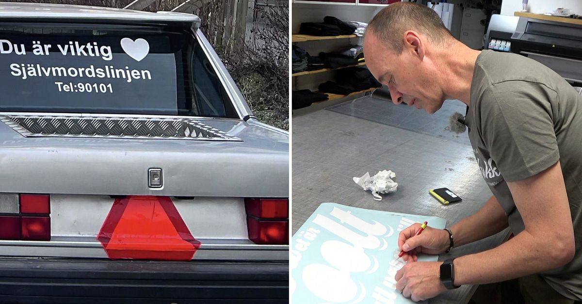 Ante Fahlén i Vilhelmina skänker dekaler med positiva budskap till epa ...