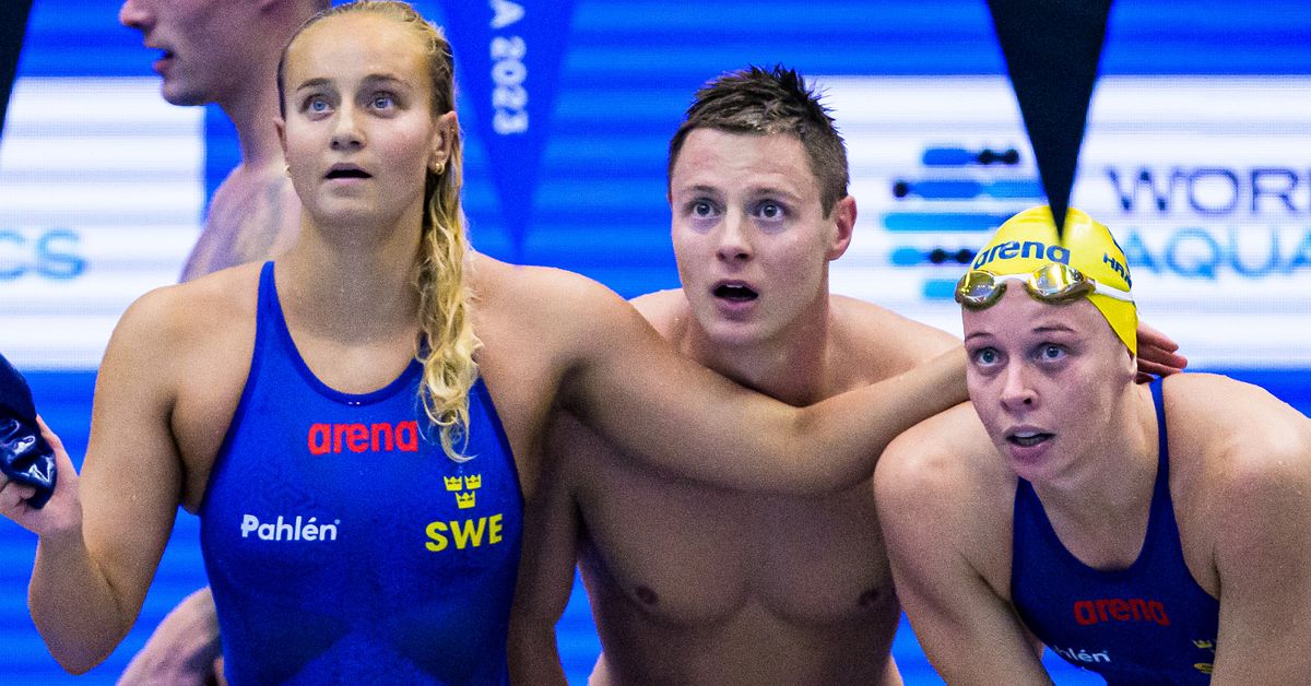 Simning: Sverige precis utanför final på sim-VM – trots svenskt rekord ...