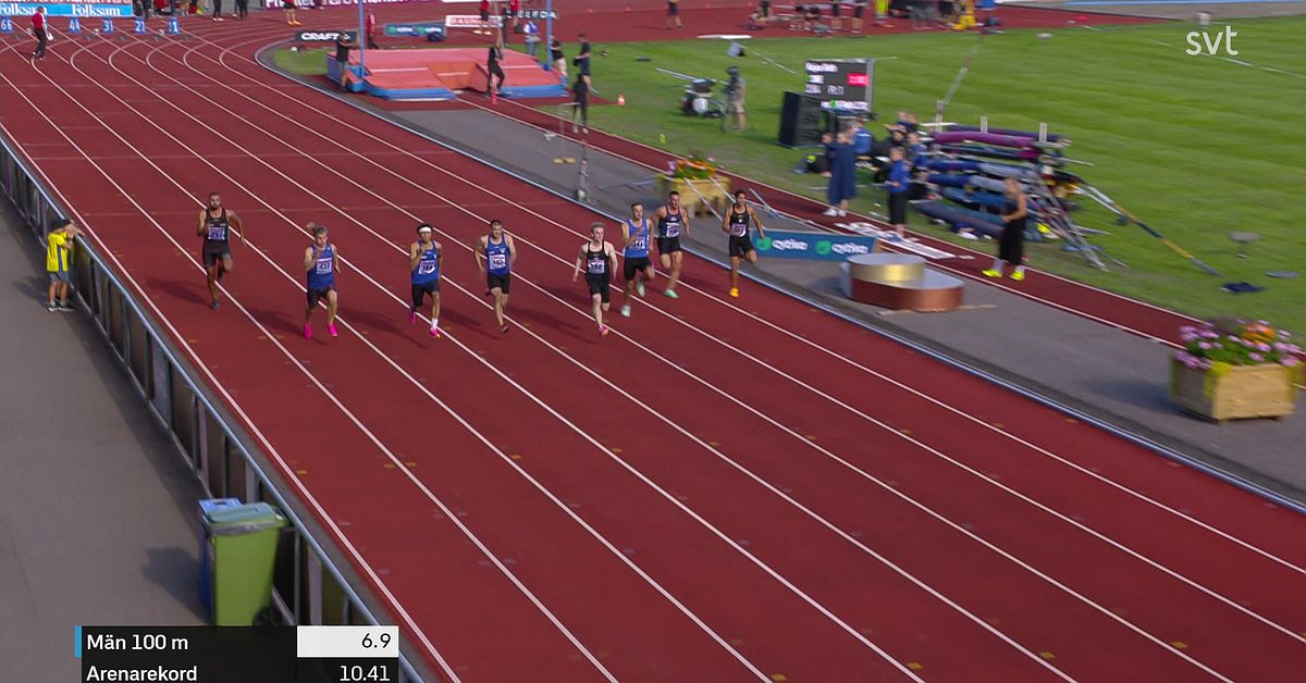 Isak Hughes imponerade på 100 meter på SM | SVT Nyheter