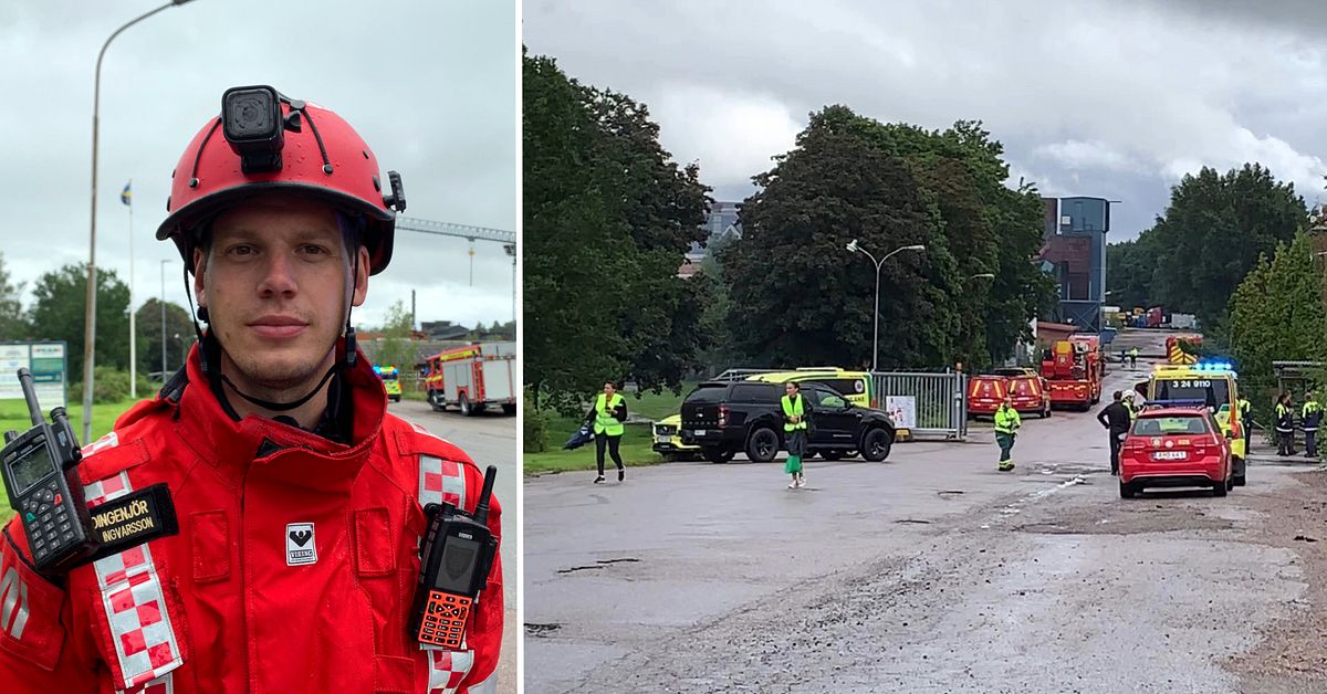 Explosion i stålverk i Kolsva – tre personer till sjukhus | SVT Nyheter