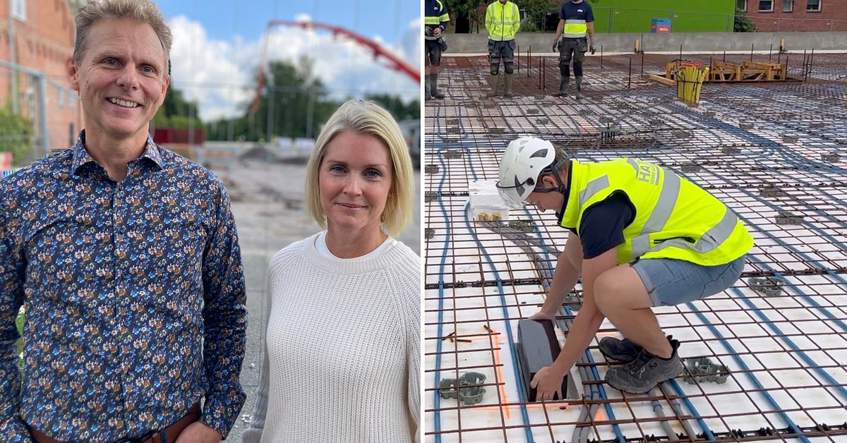 Här grävs tidskapseln ner under Östra Göinges nya kommunhus | SVT Nyheter