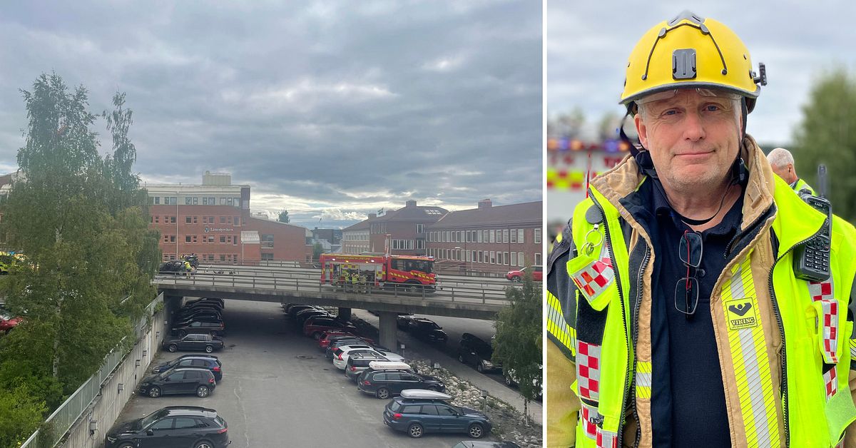 Lastbil och personbil i krock på Frösöbron | SVT Nyheter