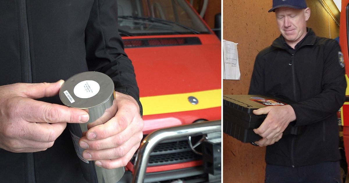 Räddningsvärnet på Norderön har fått släckgranater | SVT Nyheter