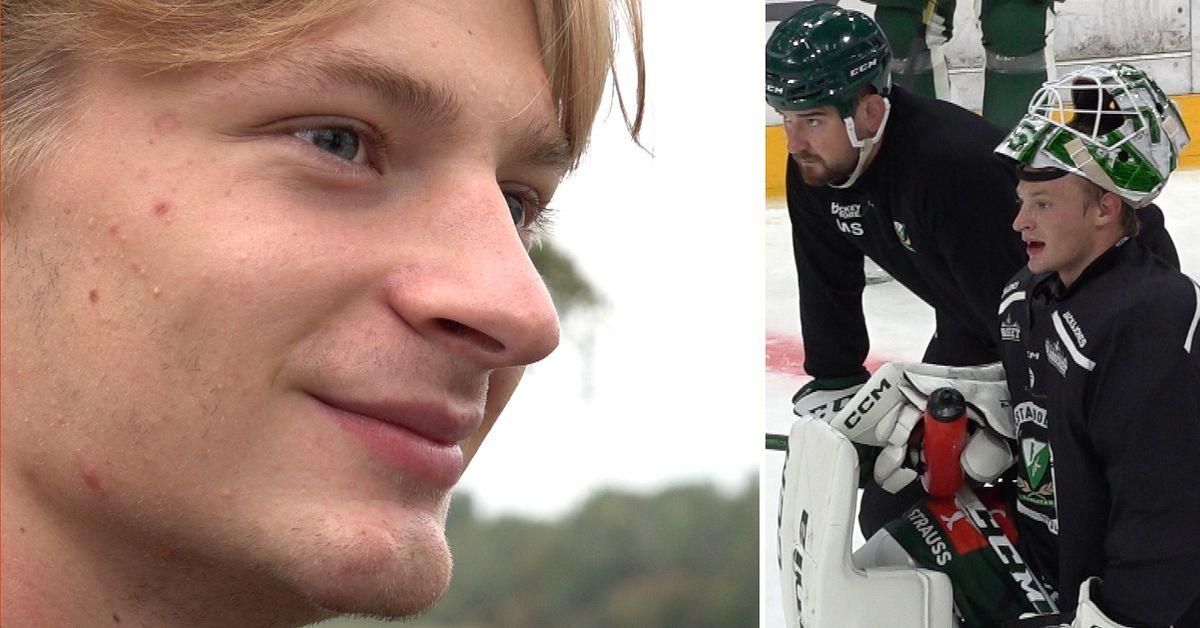 Carl Lindbom och Max Lagacé kämpar om målvaktsplatsen i Färjestad | SVT ...