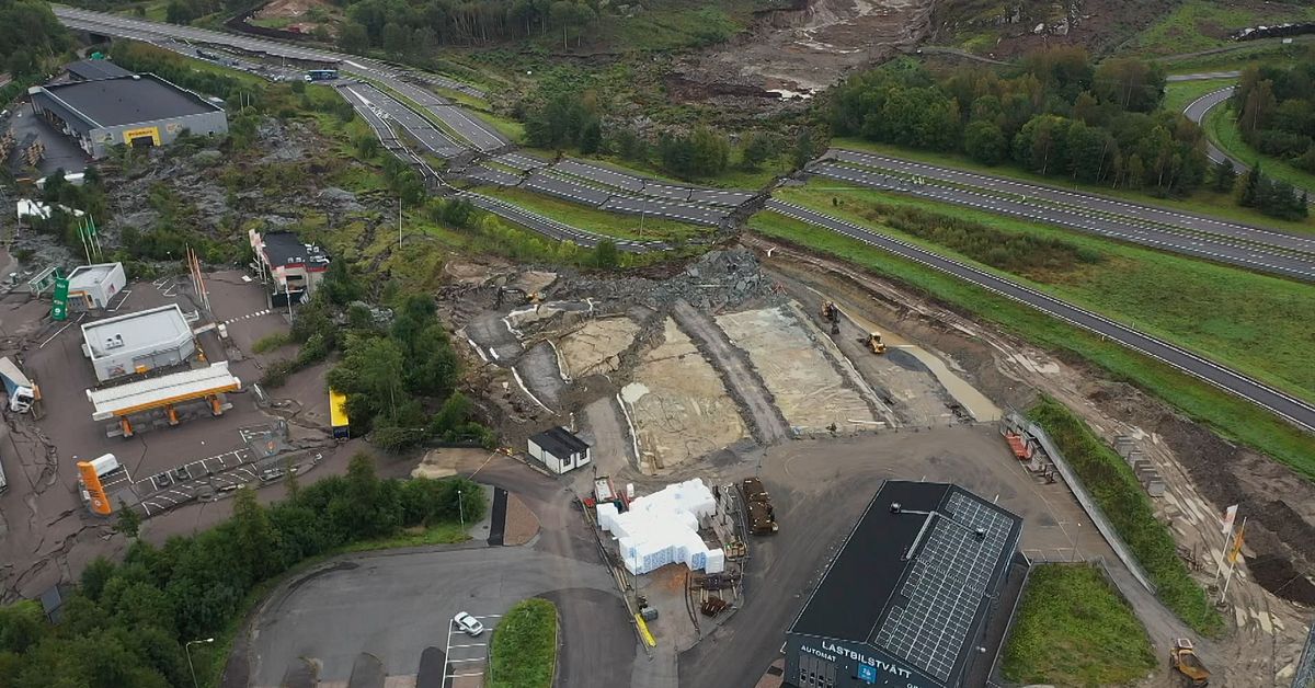 Skredet vid E6 i Stenungsund | SVT Nyheter
