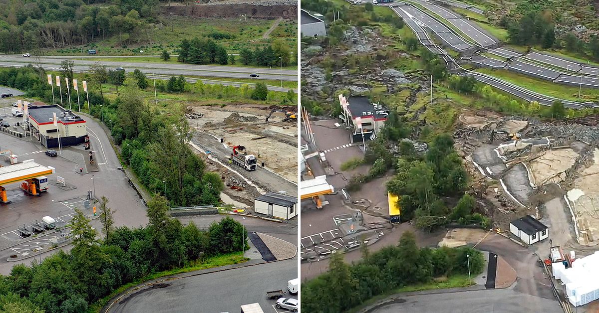 Se bilderna före och efter lerskredet i Stenungsund | SVT Nyheter