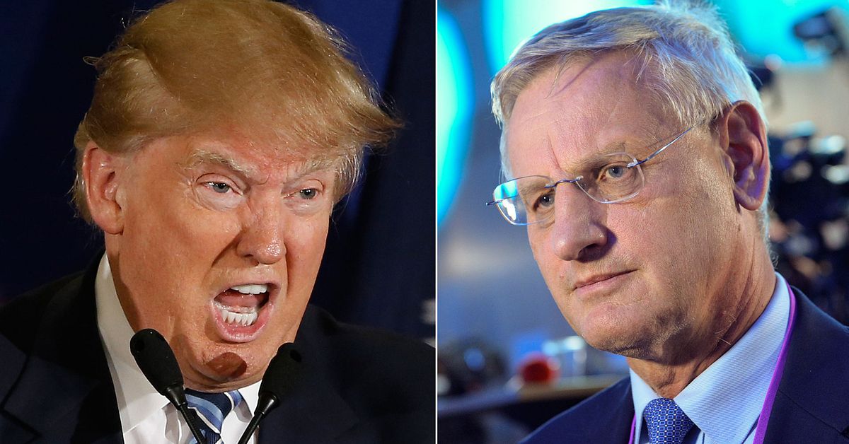 Bildt stödjer Apple – Trump manar till bojkott | SVT Nyheter