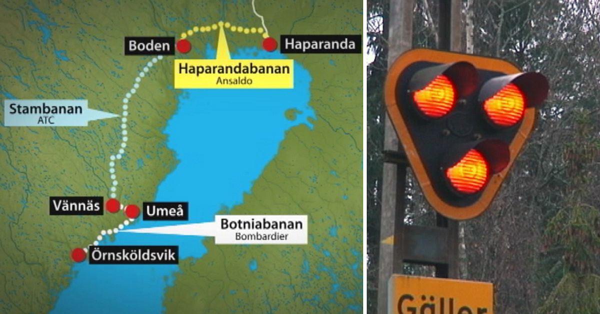 Problem med Botniabanans nya signalsystem | SVT Nyheter