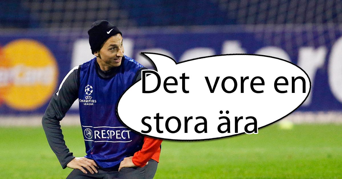 Sport: Zlatan vill se ”zlataner” i franska ordböcker | SVT Sport