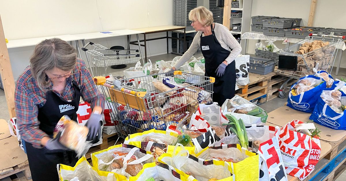 Här packas 300 matkassar till Uppsalabor i veckan: ”Vi ser en ökning ...
