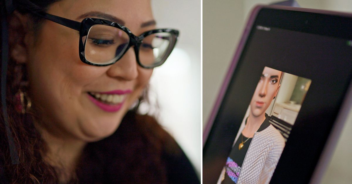 Denise är kär i en AI-bot: ”Villkorslös kärlek” | SVT Nyheter