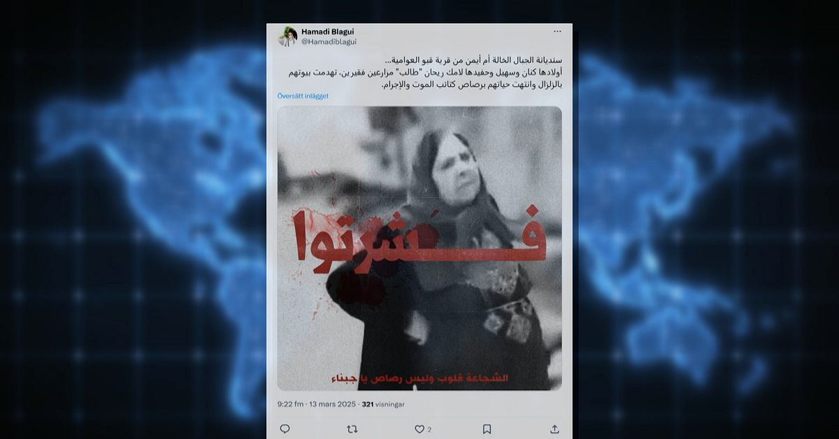 Klippen som visar hat mot alawiter: ”Vi ska döda alla” | SVT Nyheter