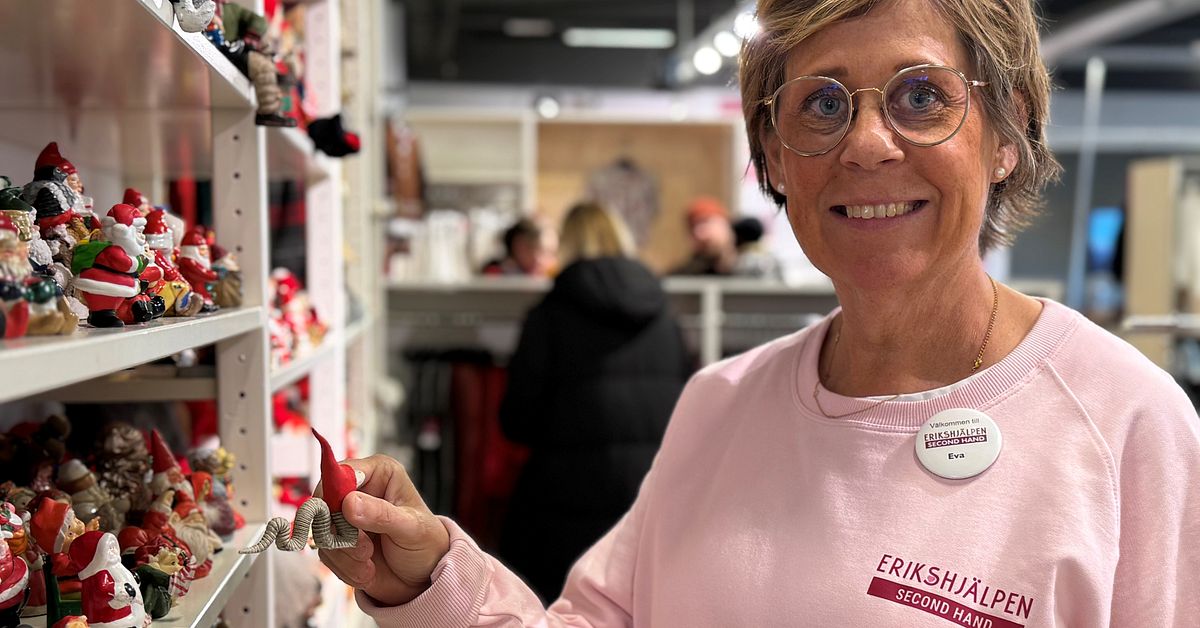 Julpynt stekhett på second-hand i Kungsbacka | SVT Nyheter