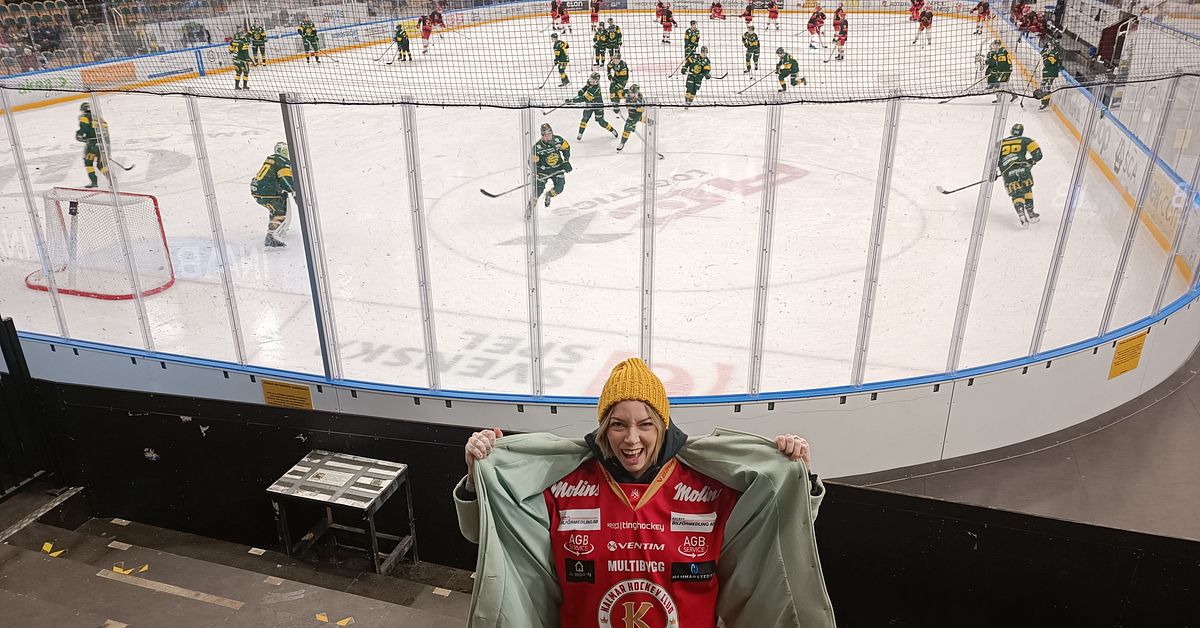 Anne var ensam i klacken när Björklöven mötte Kalmar HC | SVT Nyheter