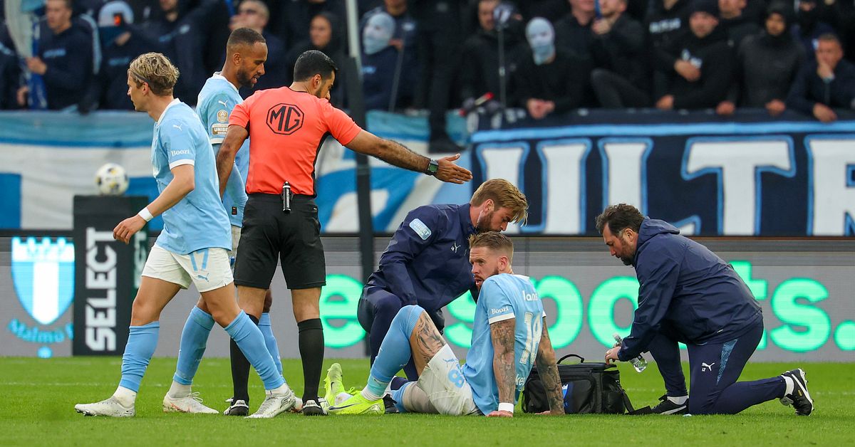 Fotboll: Mardrömssmällen för MFF – Pontus Jansson skadad | SVT Sport
