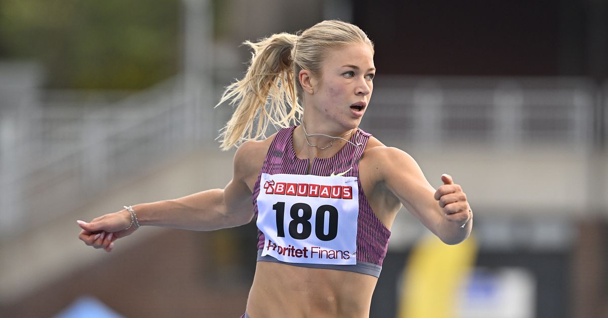 Friidrott: Julia Henriksson missade det svenska rekordet på 100 meter ...