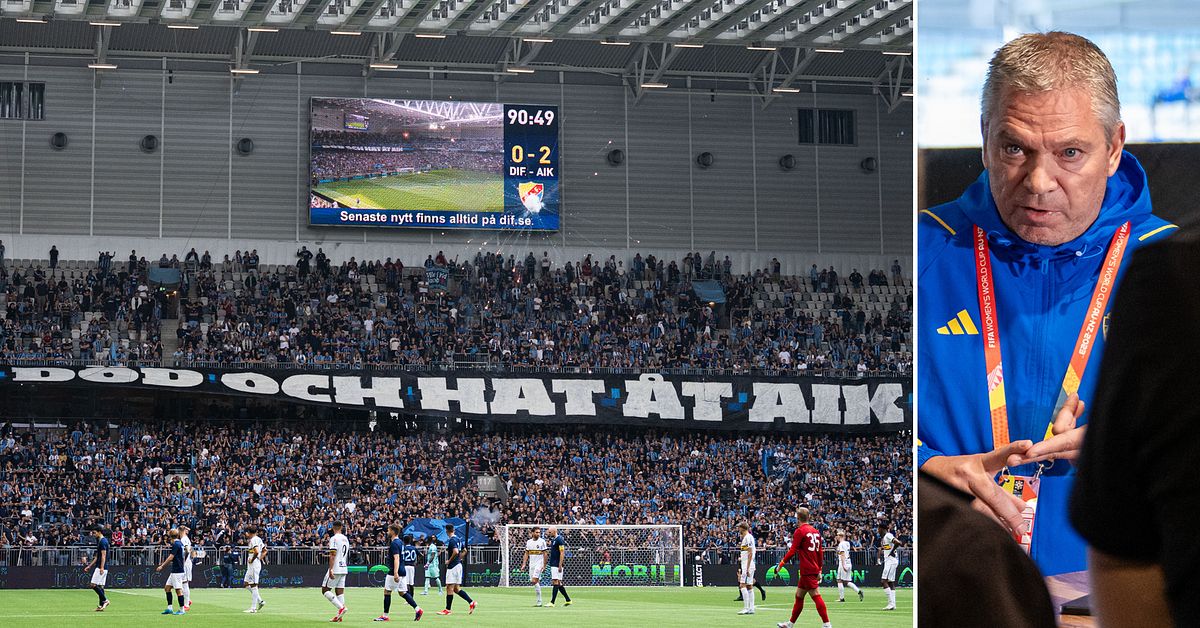 Fotboll: Svenska Fotbollförbundet om händelserna under Stockholmsderbyt – fördömer banderoll ...