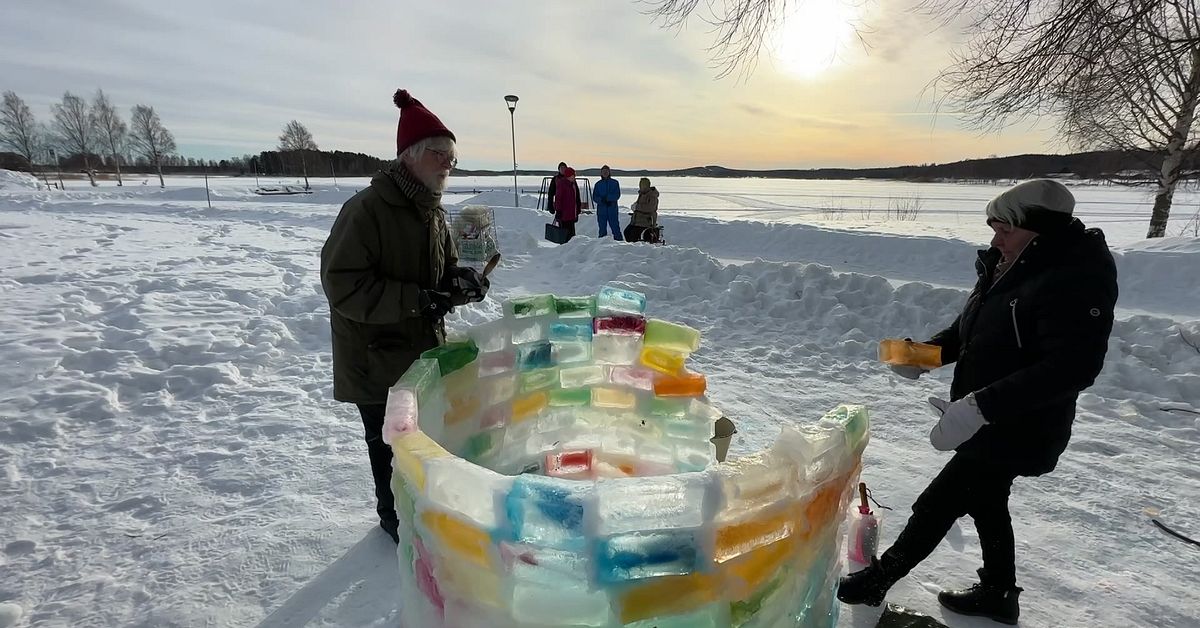 Här har byn byggt en igloo i Burträsk – med hjälp av mjölkpaket | SVT ...