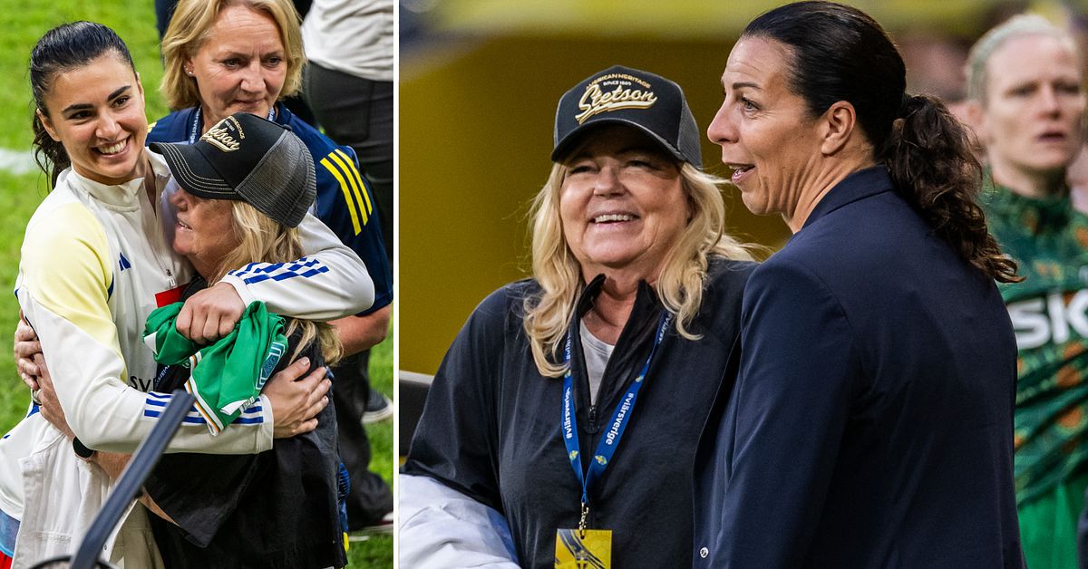 Fotboll: Marika Domanski Lyfors på plats på Friends Arena – hyllades av ...