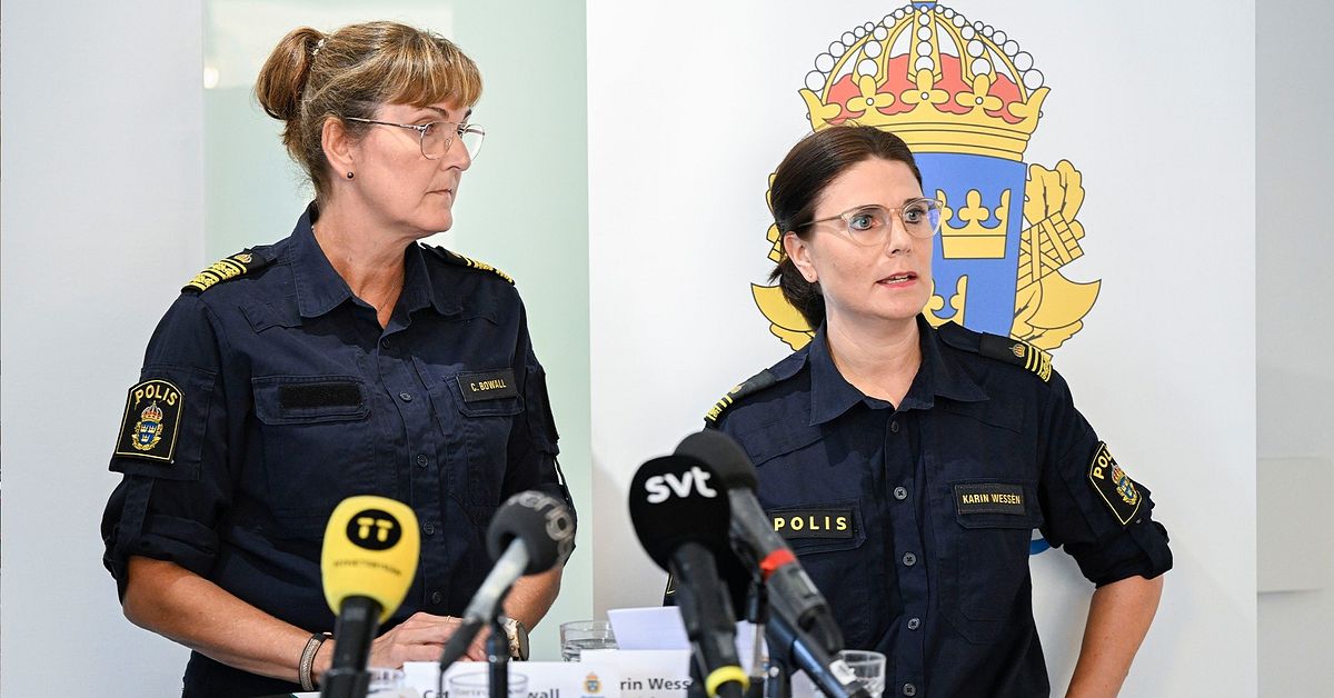 Polisen håller presskonferens efter skjutningen i Sandviken | SVT Nyheter