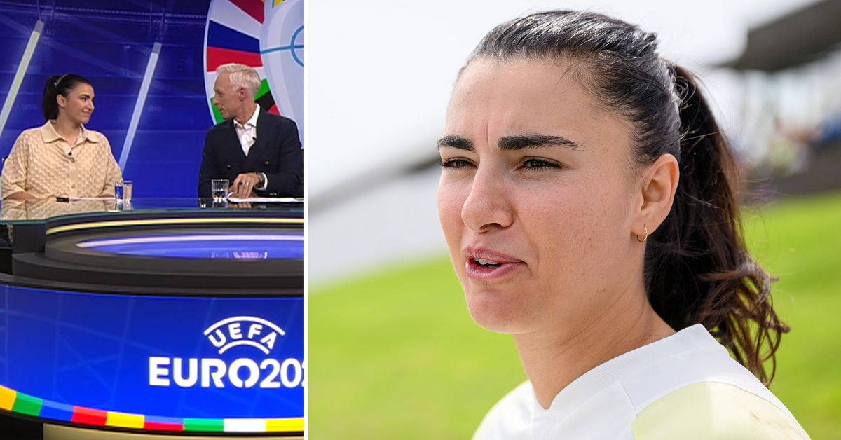 Fotboll: Zecira Musovic om upplevelsen i EM-studion: ”Nervöst” | SVT Sport