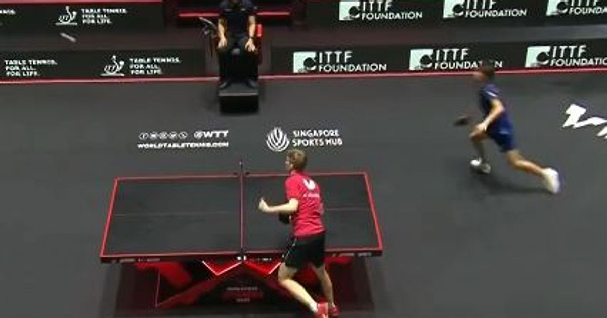 Bordtennis: Anton Källberg vidare efter udda bollen: ”Underskruv på den” | SVT Sport