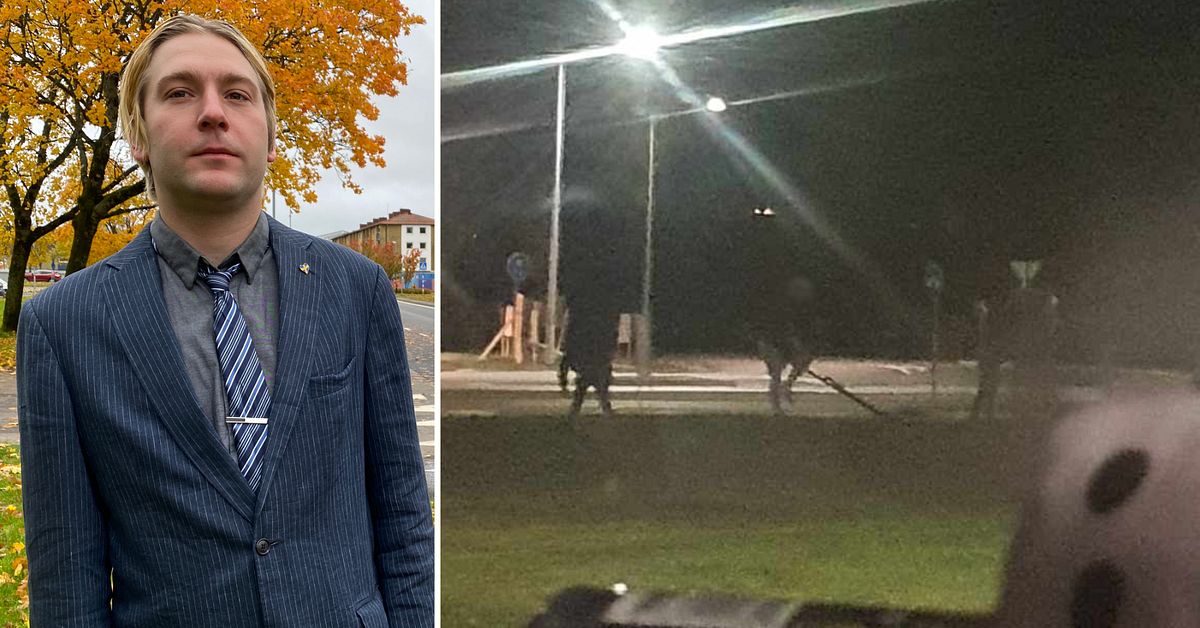 Alternativ för Sverige filmade när valaffischer förstördes i Kungsbacka ...