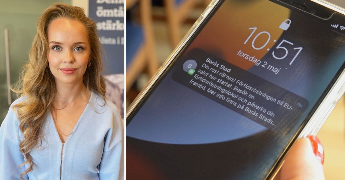 Borås nya grepp: Sms ska locka fler att rösta i EU-valet | SVT Nyheter