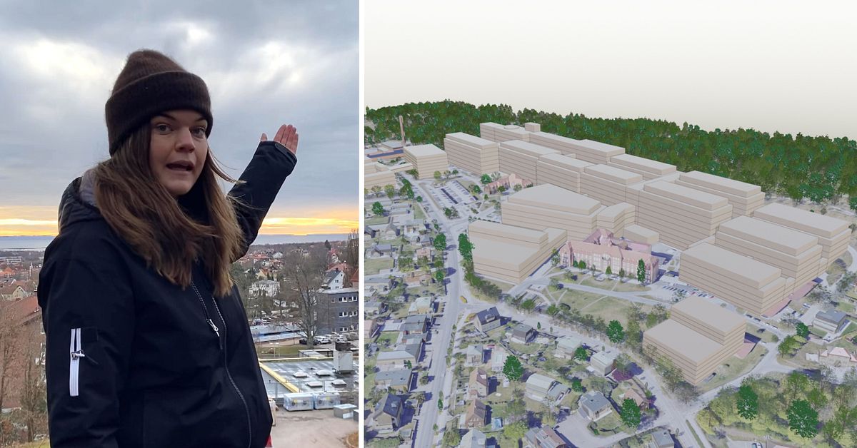 Så kan nya sjukhuset i Halmstad bli – utsikt från Galgberget skyms ...