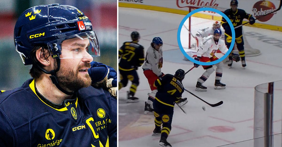 Ishockey: Svenske stjärnan Rasmus Andersson grundlurade Tjeckiens målvakt | SVT Sport
