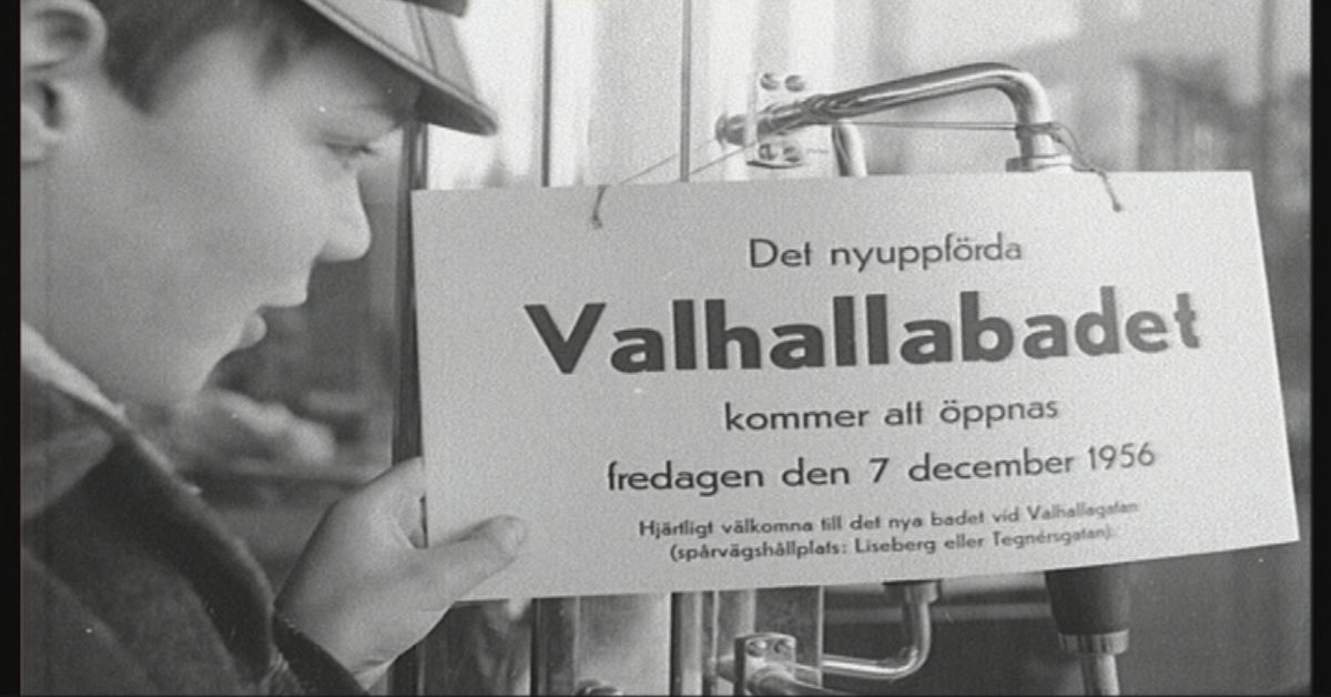 Från arkivet: Så såg det ut när Valhallabadet invigdes | SVT Nyheter