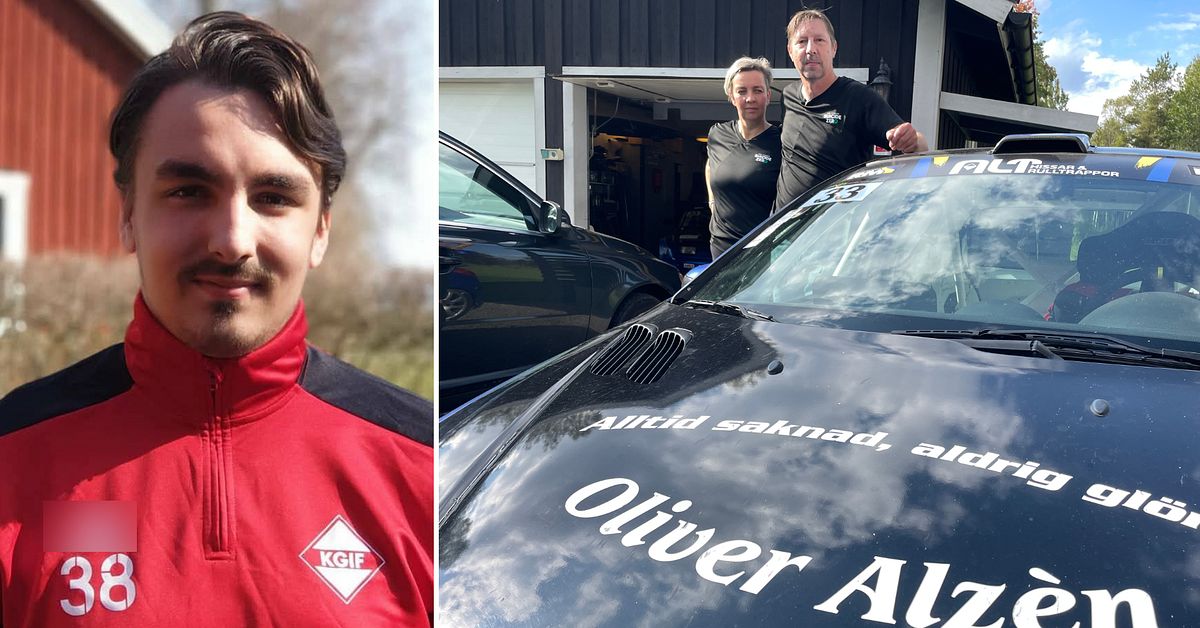 Efter sonens självmord – familjen hedrar Oliver genom motorsport | SVT Nyheter
