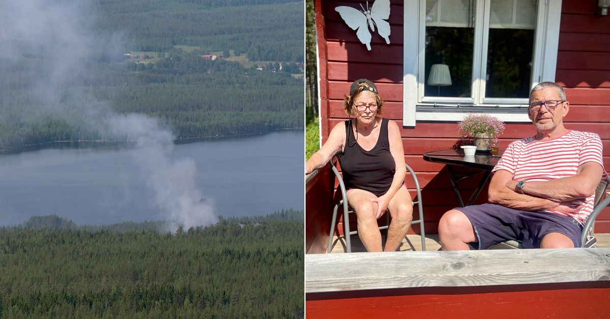 Stockholmsparet med stuga intill branden: ”Oroligt om vinden skulle ...
