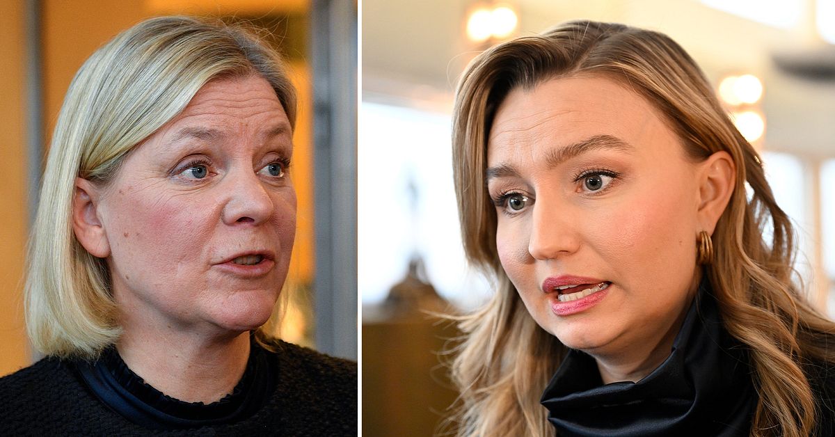 Magdalena Andersson och Ebba Busch i kärnkraftstjafs: ”Lögn!” | SVT Nyheter